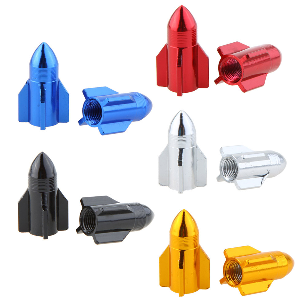 Rocket Ship Bike Valve Covers - Set of 2 - Gold - Walmart.com