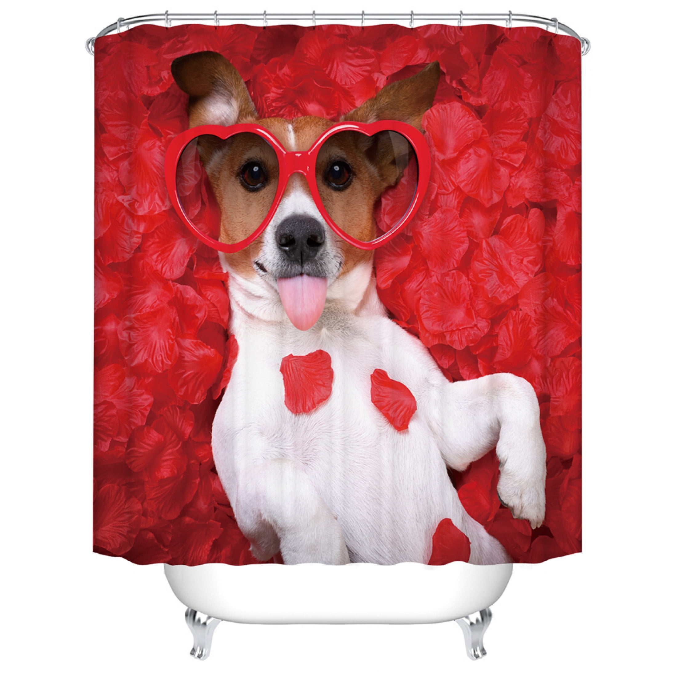 EUBUY Animal Shower Curtain Fabric Shower Curtain Glassy Gog Shower ...