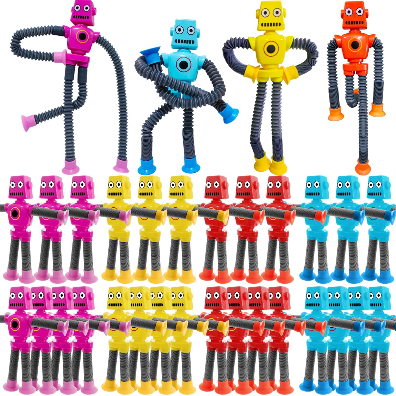 Click here for Veakeqe 32 Pcs Suction Cup Robot Toy shape Changin... prices