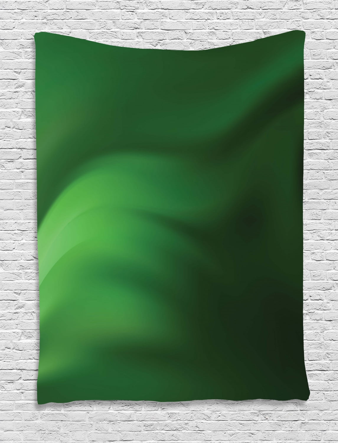 Forest Green Tapestry, Abstract Pattern with Color Wave in Green Shades ...