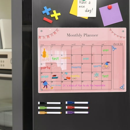 SHAR Pink Magnetic Board with Pen (Large), Clear Erasable, Acrylic ...