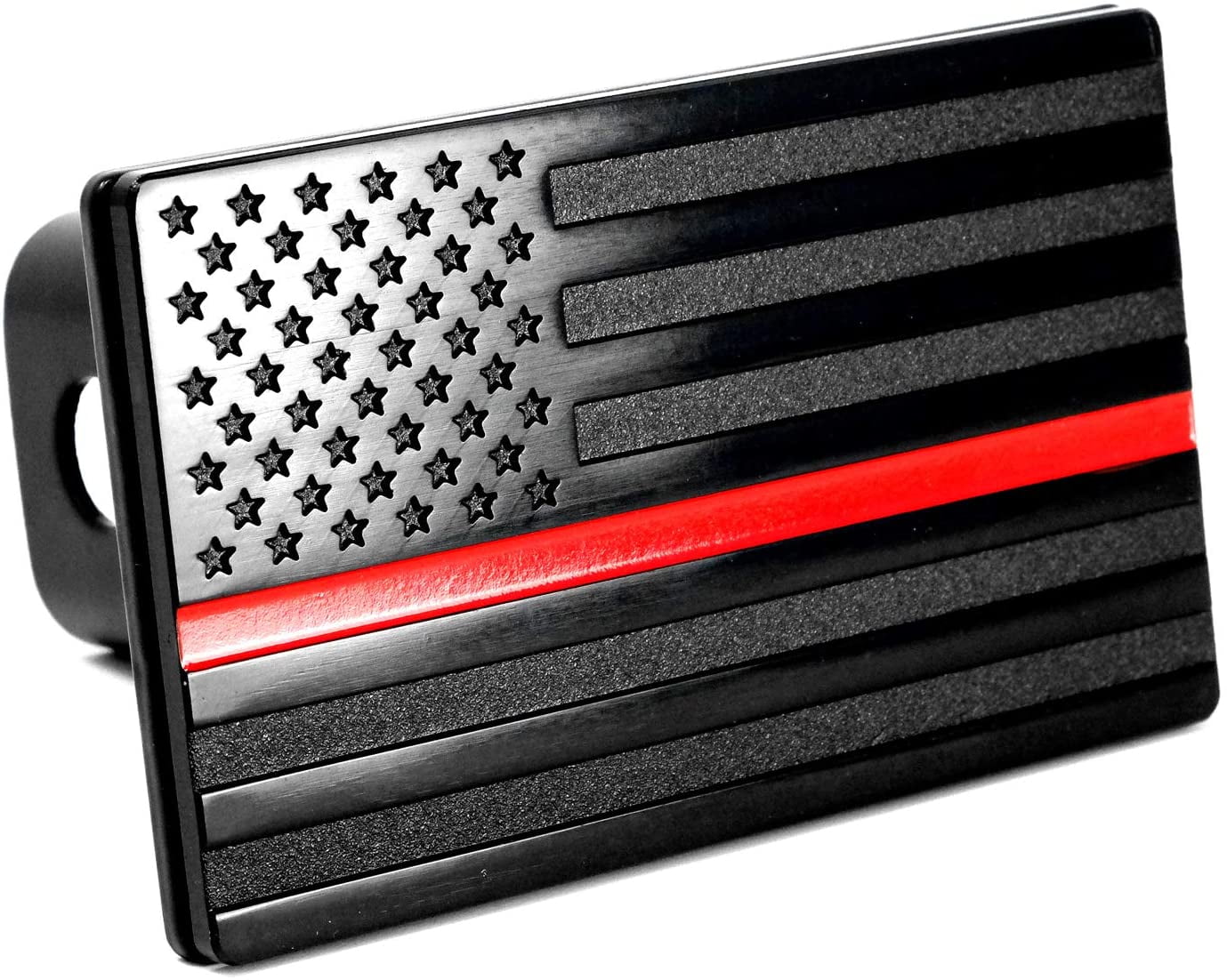 USA American Flag Metal Trailer Hitch Cover (Fits 2" Receivers, Black ...