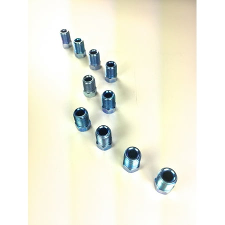 Metric Brake Line Invert Flare Fittings for 3/16" Tube. 10 x 1 mm (Pack ...