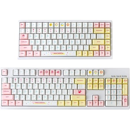 Macaron Keycap Set, 146 keycaps PBT Dye Sublimation keycaps Cherry ...