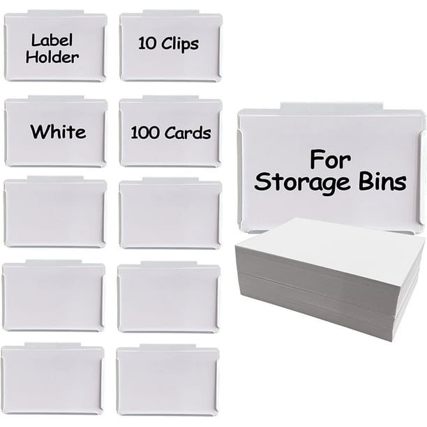 Shelf Label Holders,White Kitchen Organization Clips, Bin Labels Clip ...