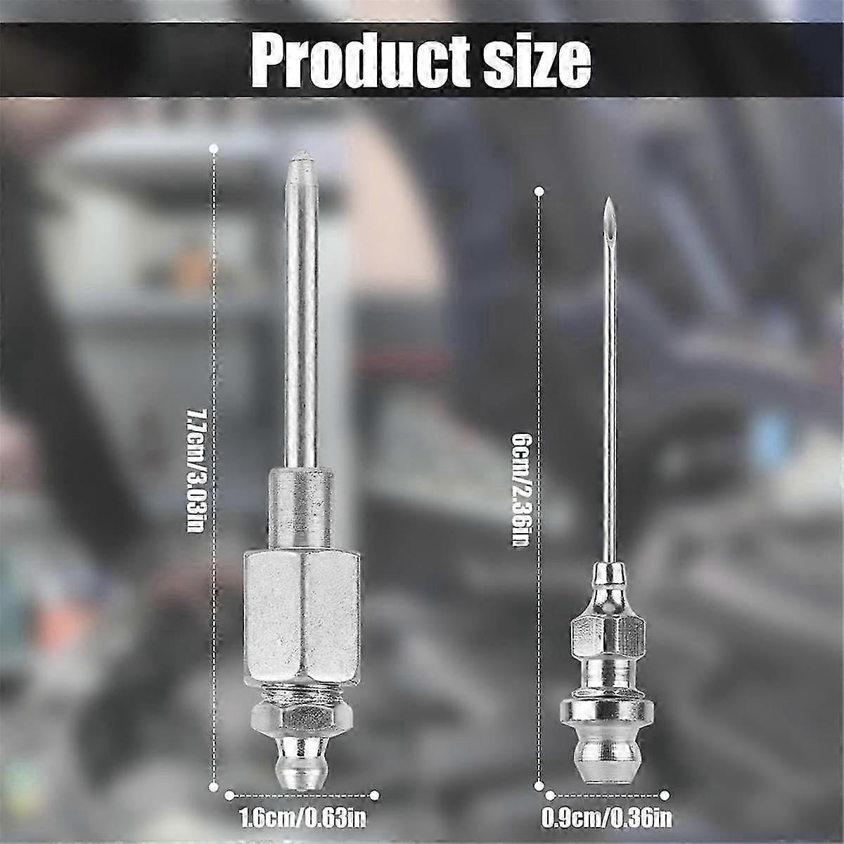 6pcs Grease Needle Nozzle Kit, Steel Grease Nozzle Needle Dispenser ...