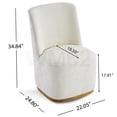 COSMOS Modern Upholstered Dining Chairs, Set of 2 - Cream Beige Fabric ...