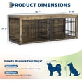 Extra Large Wooden Dog Crate Furniture with 4 Doors and Storage, Heavy ...