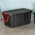 Sterilite Large 40 Gallon Wheeled Industrial Plastic Storage Tote with ...