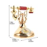 OHOIOLLA Vintage Telephone Clock Decor Abs Material 1Set 7.5x7.1x4.9In ...