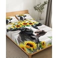 4 Piece Cal. King Sheet Set Farmhouse Cow Sheets Set for Cal. King Size ...