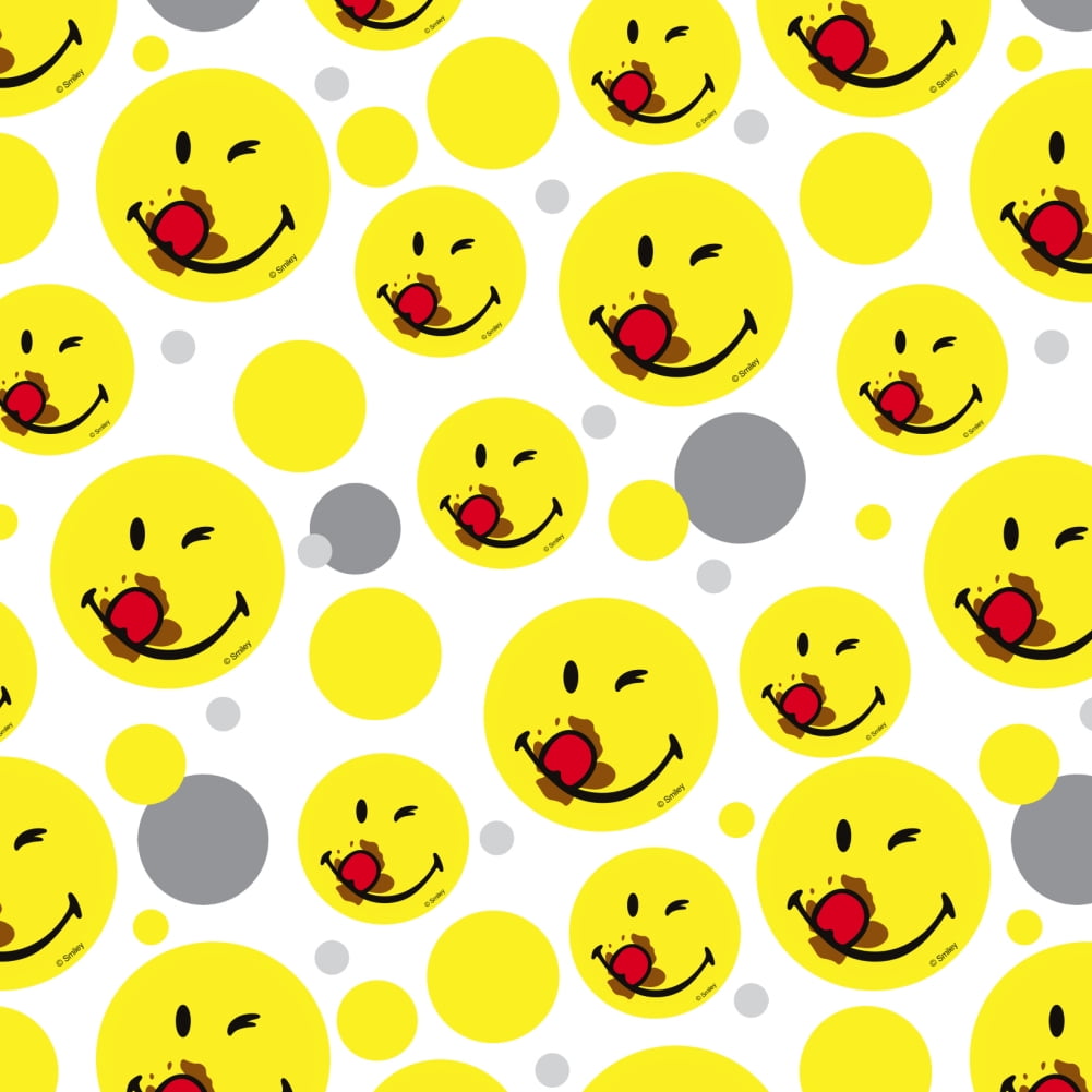 Smiley Smile Messy Eater Wink Yellow Face Premium Gift Wrap Wrapping ...