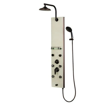 Pulse ShowerSpas Bardelona ShowerSpa Shower Panel- White - Walmart.com