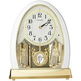 Rhythm Clocks Joyful Crystal Pearl Mantel Clock, Musical Tabletop ...