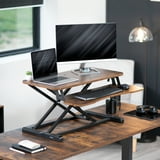 "VIVO Adjustable Height 32"" Desktop Monitor Riser, Dual Desk Converter ...