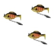 3PC Paddle Tail Swimbaits Fishing Lures, Pre-Rigged Soft Bait with ...