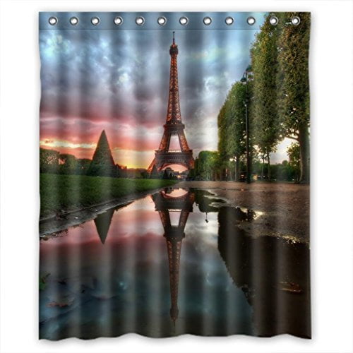 Click here for Xddja Twin Eiffel Tower Shower Curtain Waterproof... prices