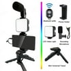 Phone Holder Photography Lighting Smartphone Video Kit Microphone LED ...