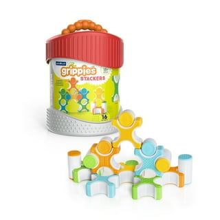 Guidecraft Grippies Shakers - 20 Piece Magnetic Building Set, Sensory ...