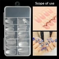 Aiuwwuhd 100pcs Long Coffin Shape Full Cover False Fake Nails Art Tip