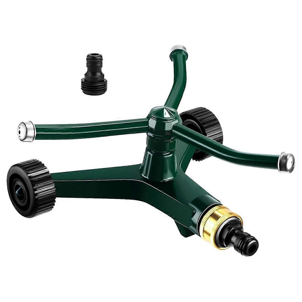 Metal Rotary Lawn Sprinkler 3 Arm Heavy Duty 360 Degree Automatic ...