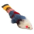 Iconic Pet Set of 2 Fur Weasel Toy(One Brown/White, One Multicolored ...