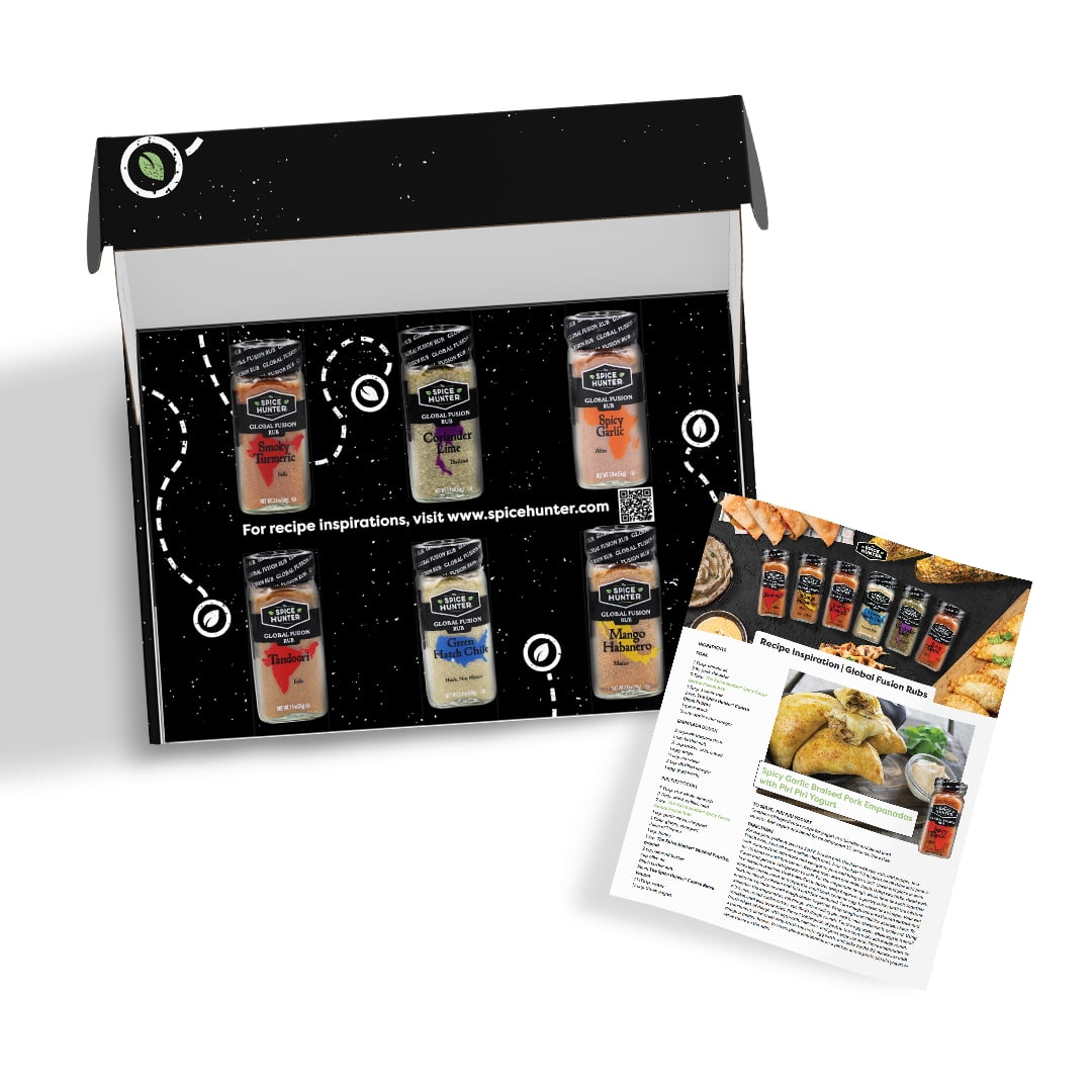 The Spice Hunter Global Fusion Rub Seasoning Kit | 6 Spices and Recipe ...