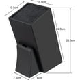 Universal Knife Block, Wood Knife Organizer with Removable Plastic ...