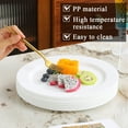 ReaNea White 10" Flat Plastic Plates Set of 12 Pieces, Unbreakable and ...