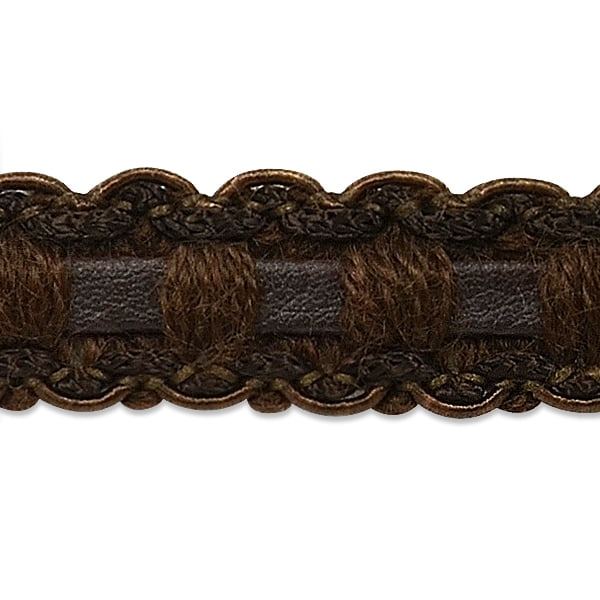 Trims by the Yard Faux Leather Braid Chocolate - Walmart.com