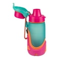 Cool Gear 16oz Plastic Treadz Water Bottle, Pink and Teal Design with ...