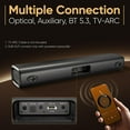 Sound Bar for Smart TV, 60W Bluetooth 5.3 Soundbar with Dual Bass ...