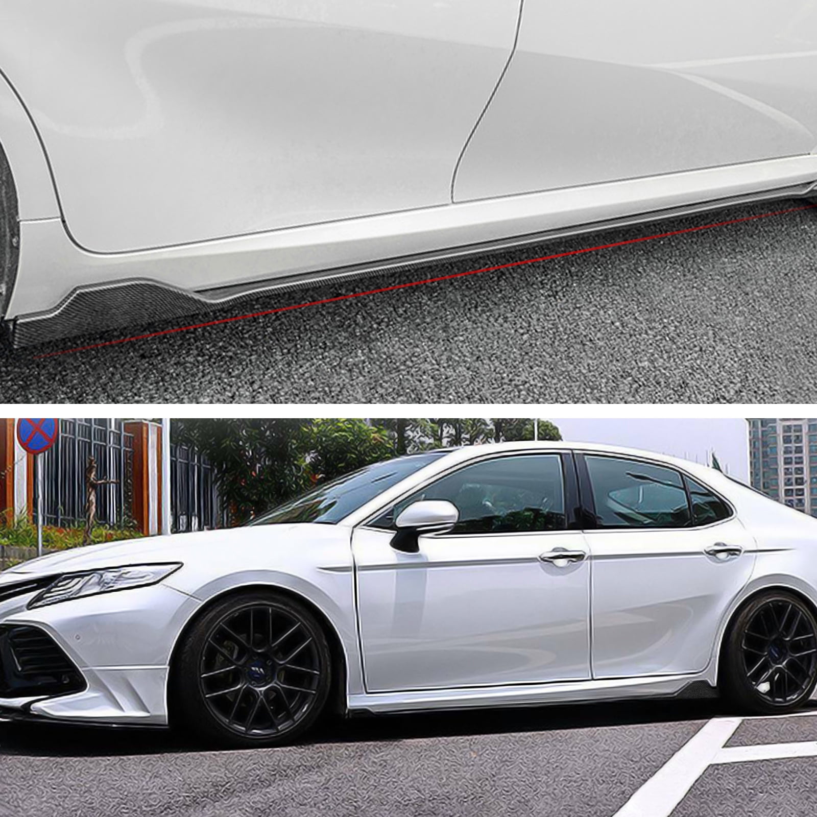Buy NINTE Side Skirts Extension Rocker Panel for 2018-2022 Toyota Camry ...