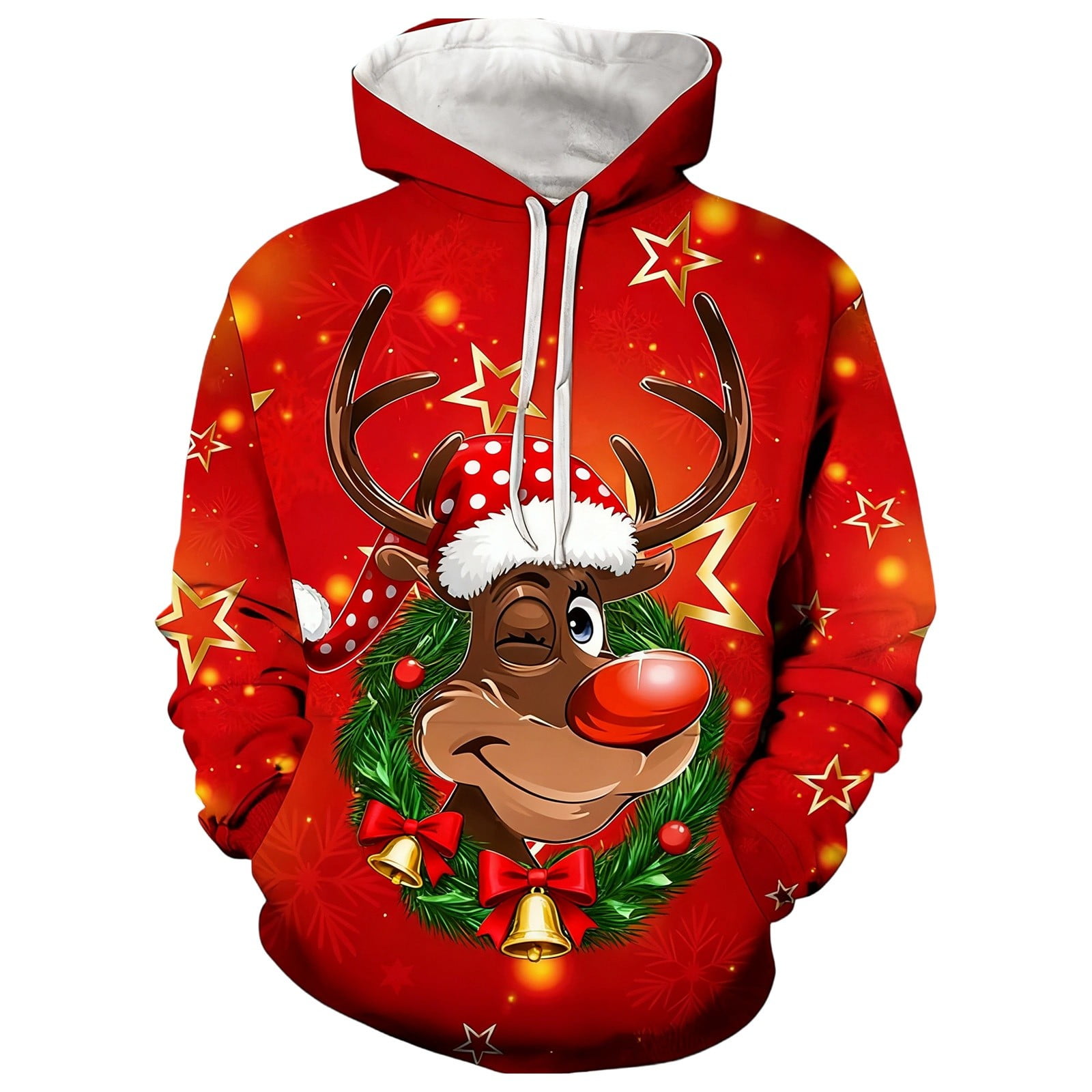 Click here for Luogenli Men Hoodies Graphic Zip Up Deer Print Hoo... prices