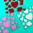 Hello Hobby Solid Glitter Heart Foam Stickers - Walmart.com