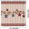 Beige and Red Checkered Shower Curtain, Barn Star Pine Cone Berry ...