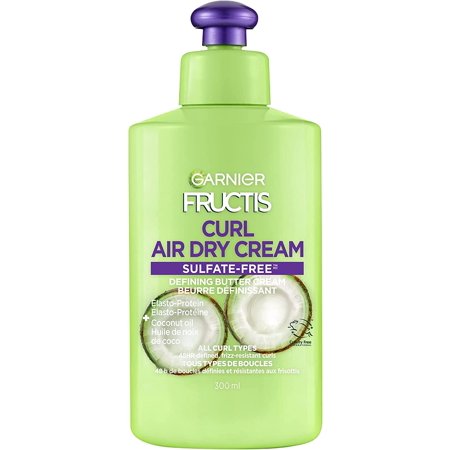 Fructis Curl Air Dry Cream Sulfate-Free Defining Butter Cream, for All ...