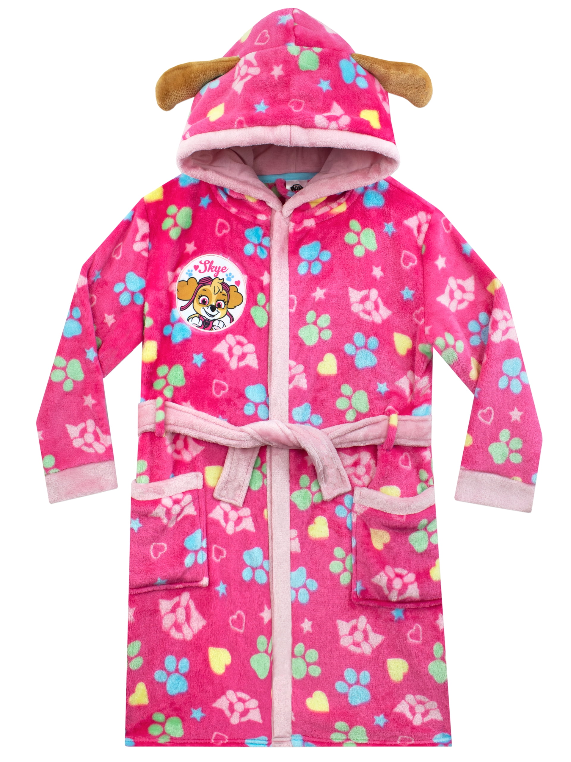 Paw Patrol Girls Skye Bath Robe Pink Sizes 2T-8 - Walmart.com