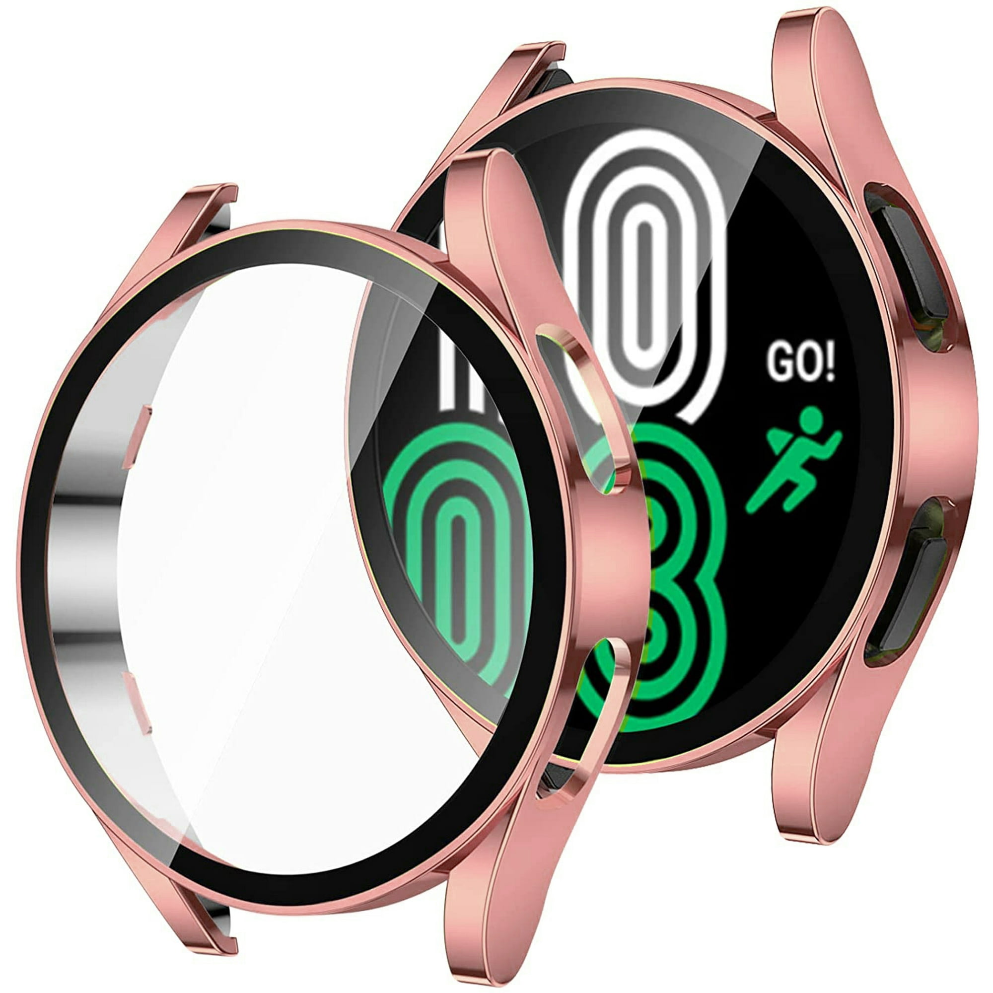 Hdwhzc Suitable For Glass+Case For Samsung Galaxy Watch 5 4 44mm 40mm Accessorie Pc All-Around Anti-Fall Bumper Cover Watch5 Watch4 Screen Protector W