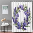 Bathroom Shower Curtain Vintage Ombre Purple Lavender Waterproof Shower ...