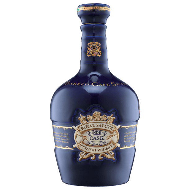 Pack de 6 Whisky Royal Salute Blend Hundred Cask 700 ml | Bodega Aurrera en línea
