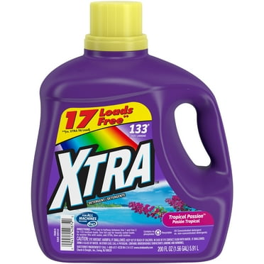 Xtra Plus OxiClean Liquid Laundry Detergent, Crystal Clean, 192oz ...