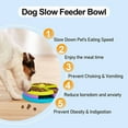 2X Slow Feeder Dog Bowl 3 Levels, Reduces Boredom and Anxiety Dog Food Puzzle Feeder, Non-Slip ...