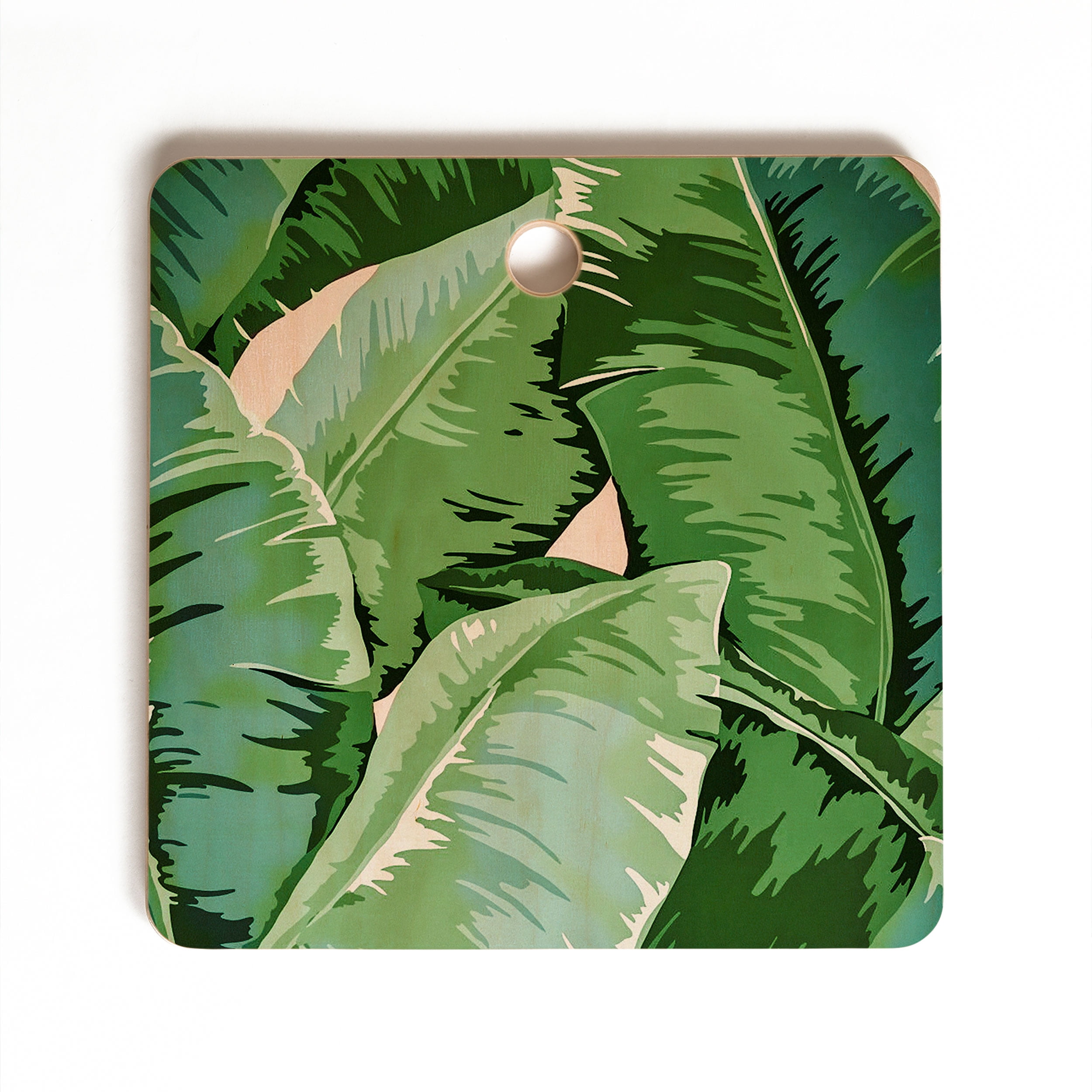 Society6 Gale Switzer Banana Leaf Grandeur Ii Square Cutting Board, 11. ...