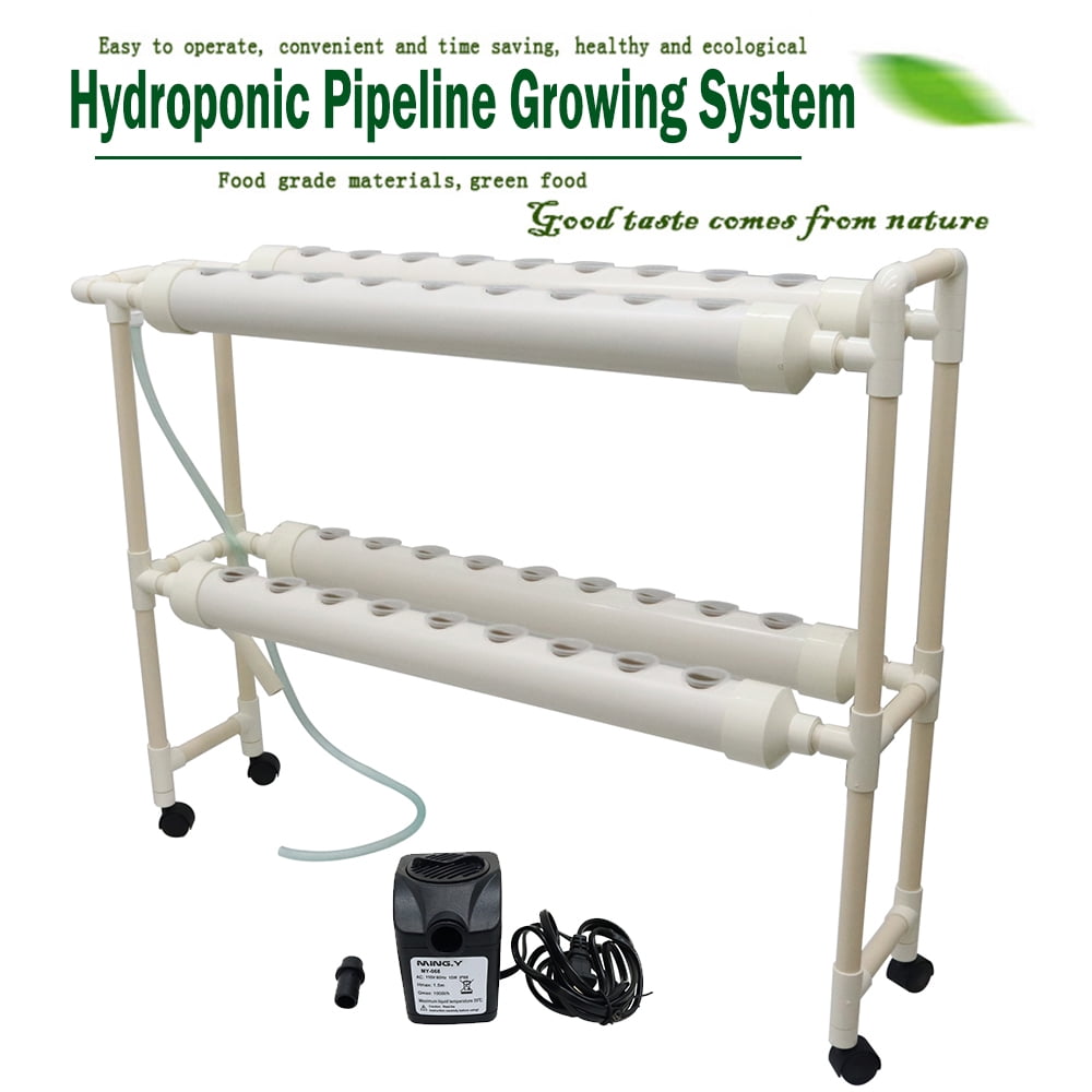 TECHTONGDA Hydroponic 36 Holes Site Grow Kit Pipeline Vegetable Planter ...