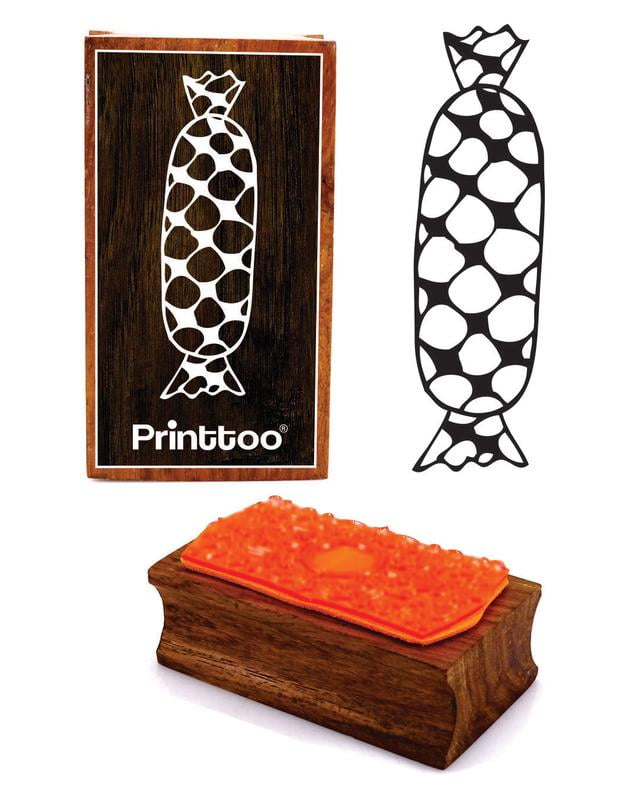 Printtoo Rectangular Toffee Clipart Wooden Rubber Stamp Block Scrap ...