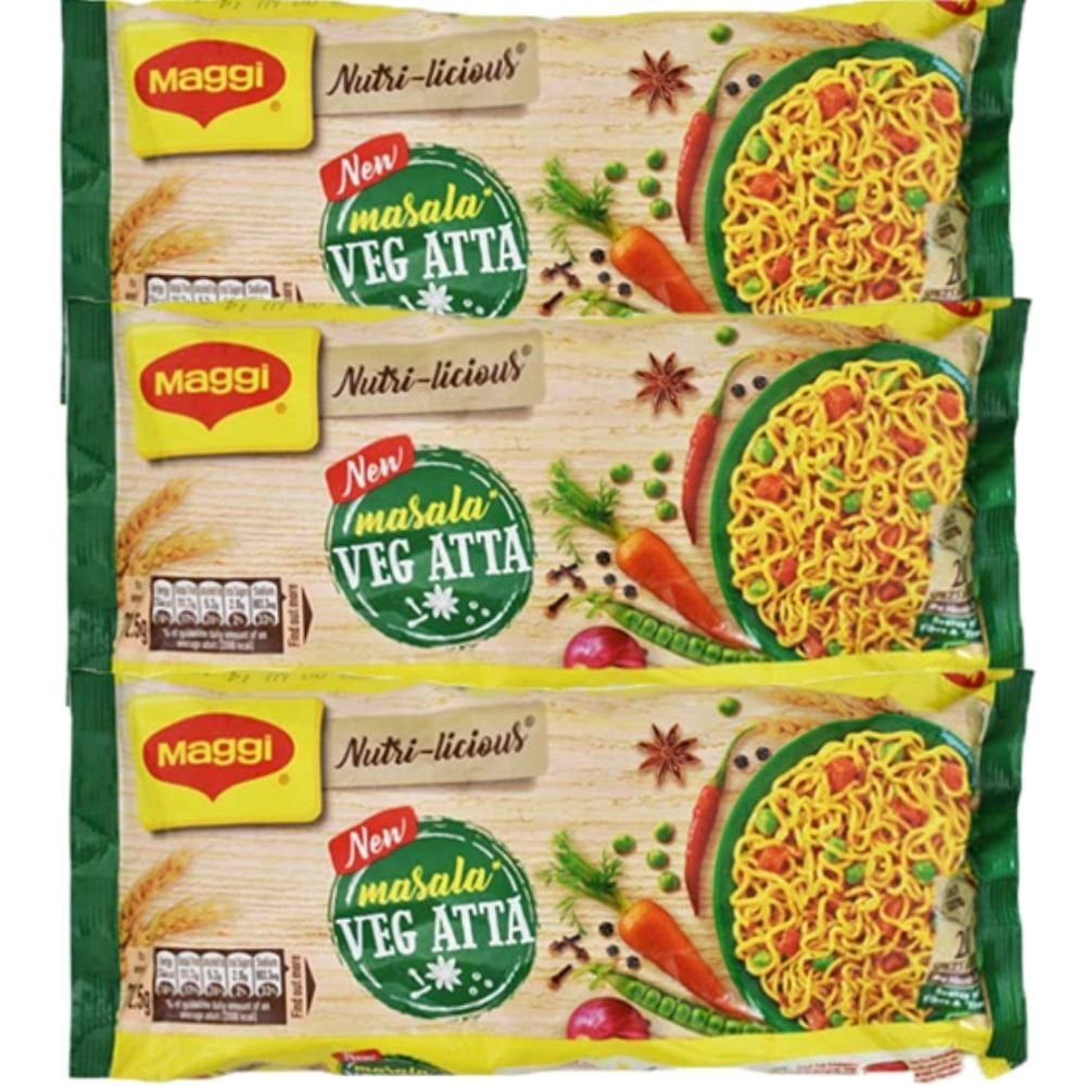 Maggi Masala Veg Atta Noodles 292gm (Pack of 3) - Walmart.com