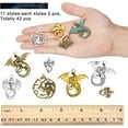 200g 42 count Craft Supplies Mixed Flying Dragon Charms Pendants Beads ...