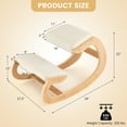 Gymax Ergonomic Kneeling Chair, Wood Rocking Design, Upholstered Beige ...
