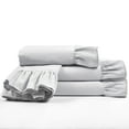 Lush Decor Solid Print Polyester Sheet Sets, Full, White, 6-Pieces ...